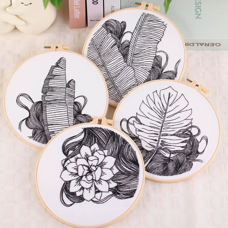 Drawing Outline Practice Hand Embroidery DIY Kit 20cm – MiuEmbroidery